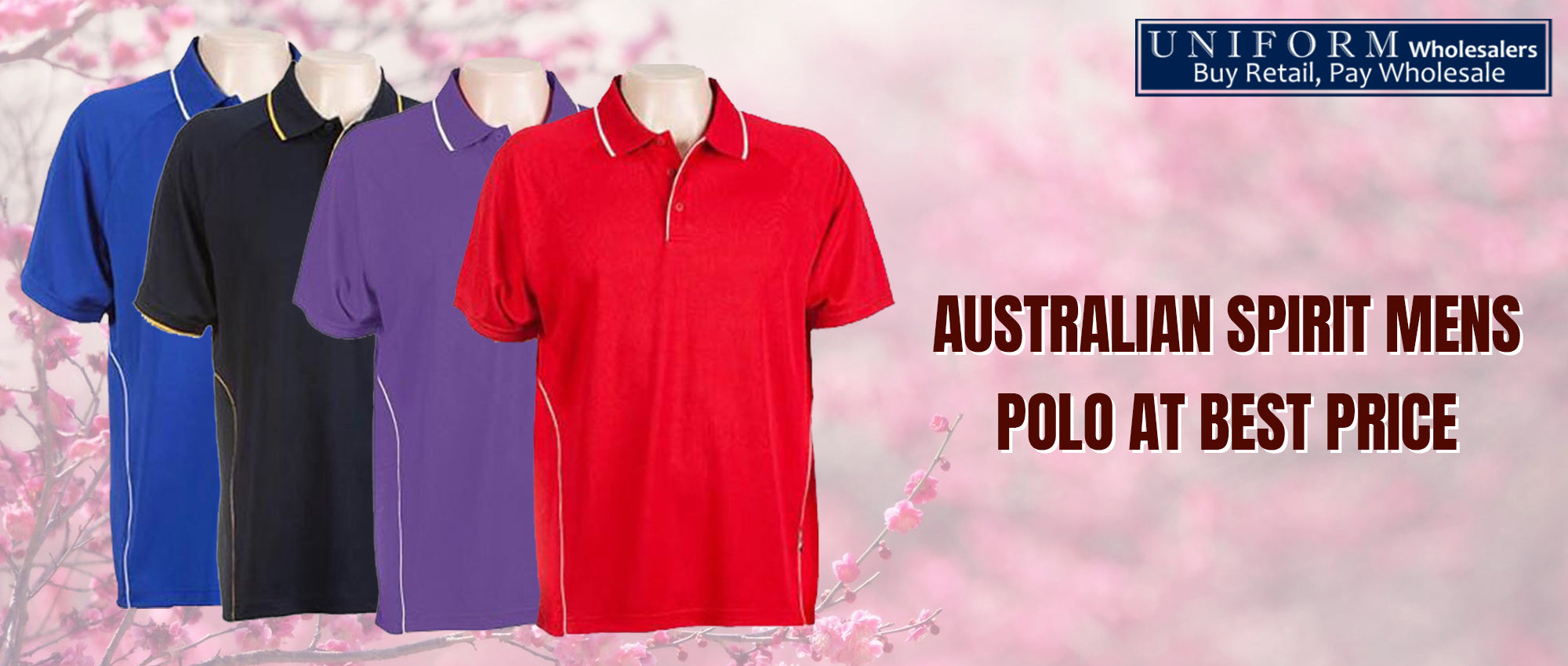 Australian Spirit Men's Polo at Best Price – Uniform Wholesalers
