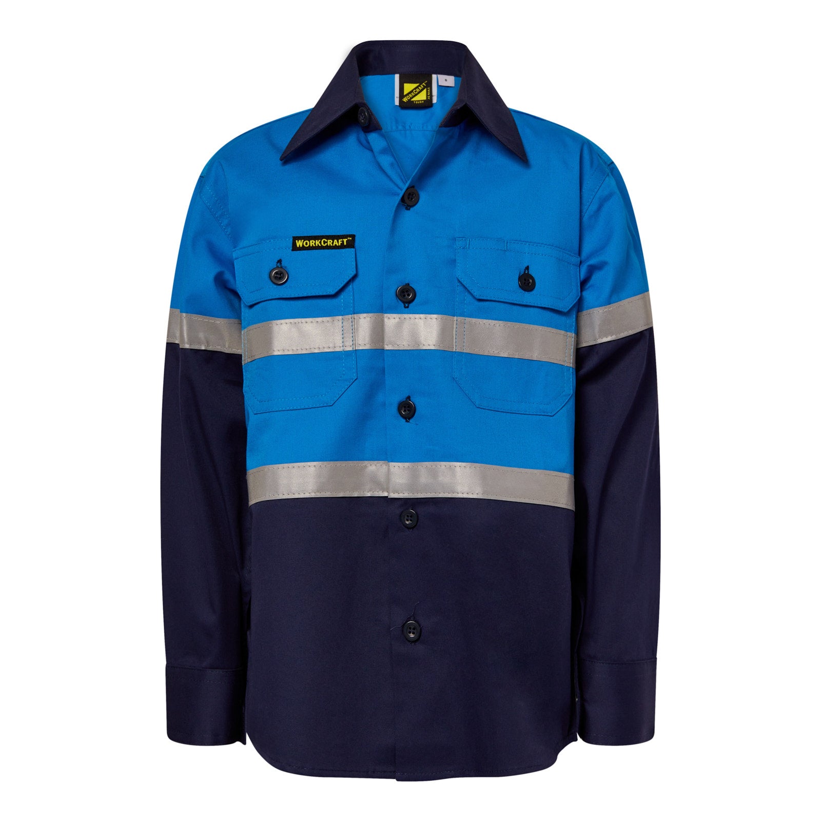 Workcraft Kids Two Tone Shirt - Taped (WSK129) – Uniform Wholesalers