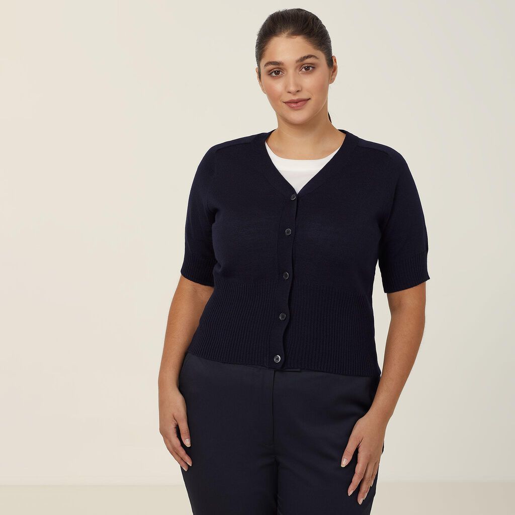 NNT Uniforms Wool Rich Short Sleeve Rib Trim Cardigan(CAT5BJ) – Uniform ...