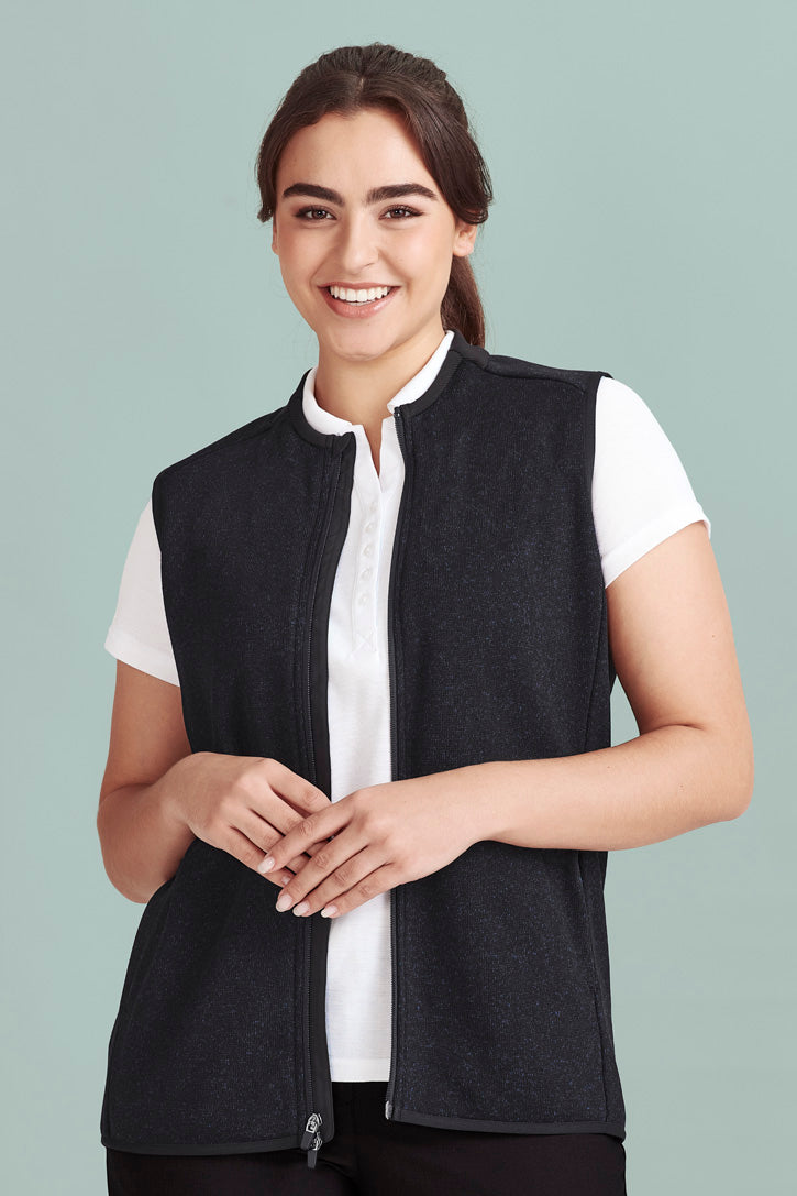 Biz Care Womens Nova Zip Front Vest (CO343LV) – Uniform Wholesalers